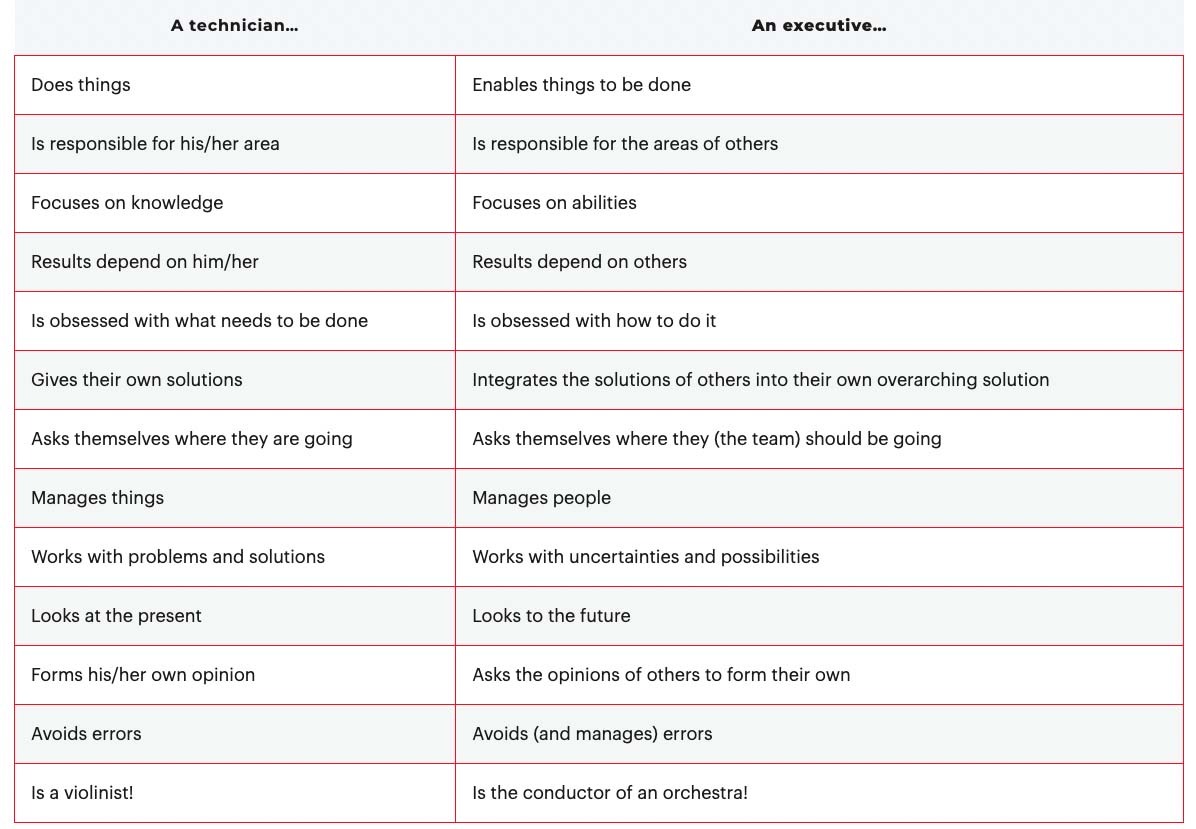 How to rise from technical expert to executive